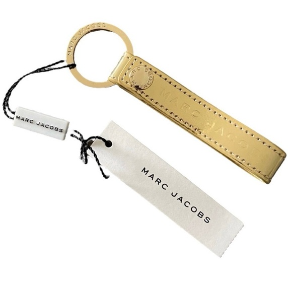 Marc Jacobs | Accessories | Marc Jacobs Gold Leather Keychain | Poshmark